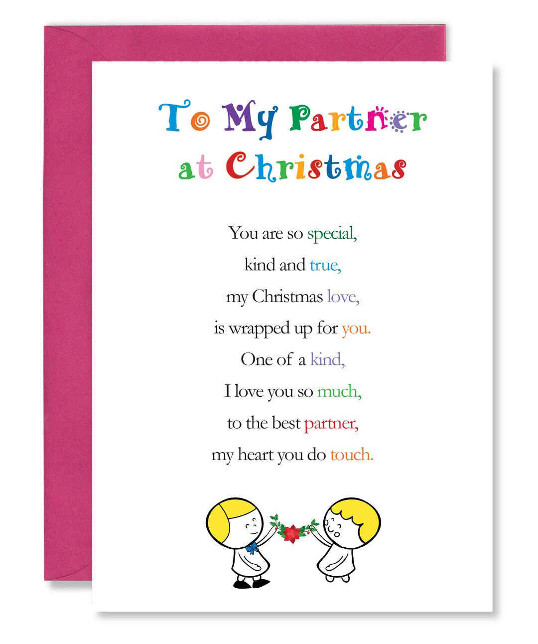 Christmas Card for Partner: Festive Rhyming Poem - Etsy