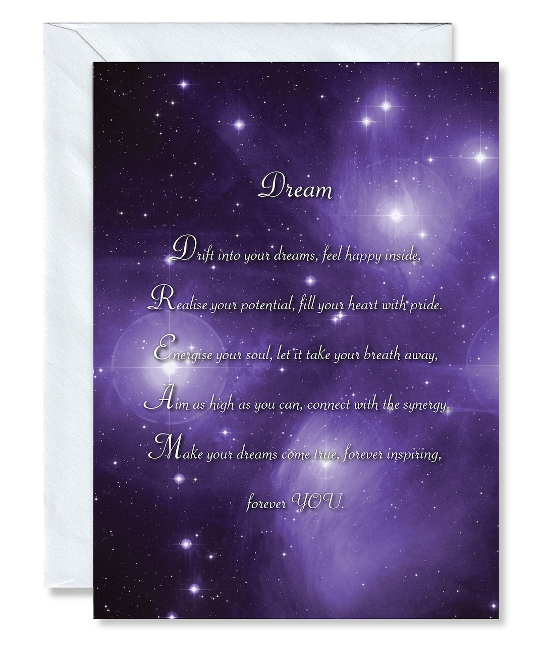 Dream Poem Greetings Card: Thinking of You, Encouragement Verse - Etsy