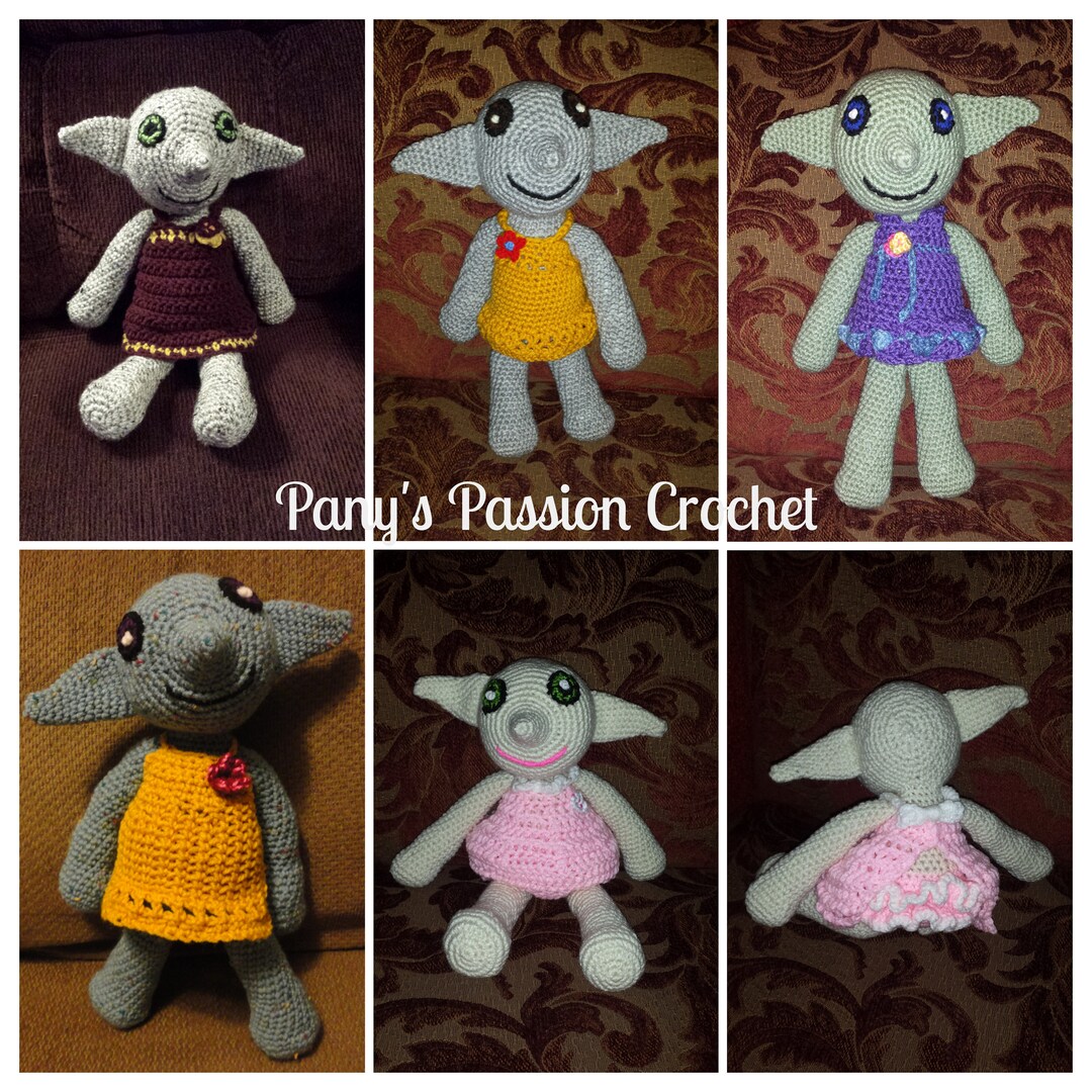 Hand Crocheted Dobby the House Elf Inspired by Harry Potter, Faeries ...