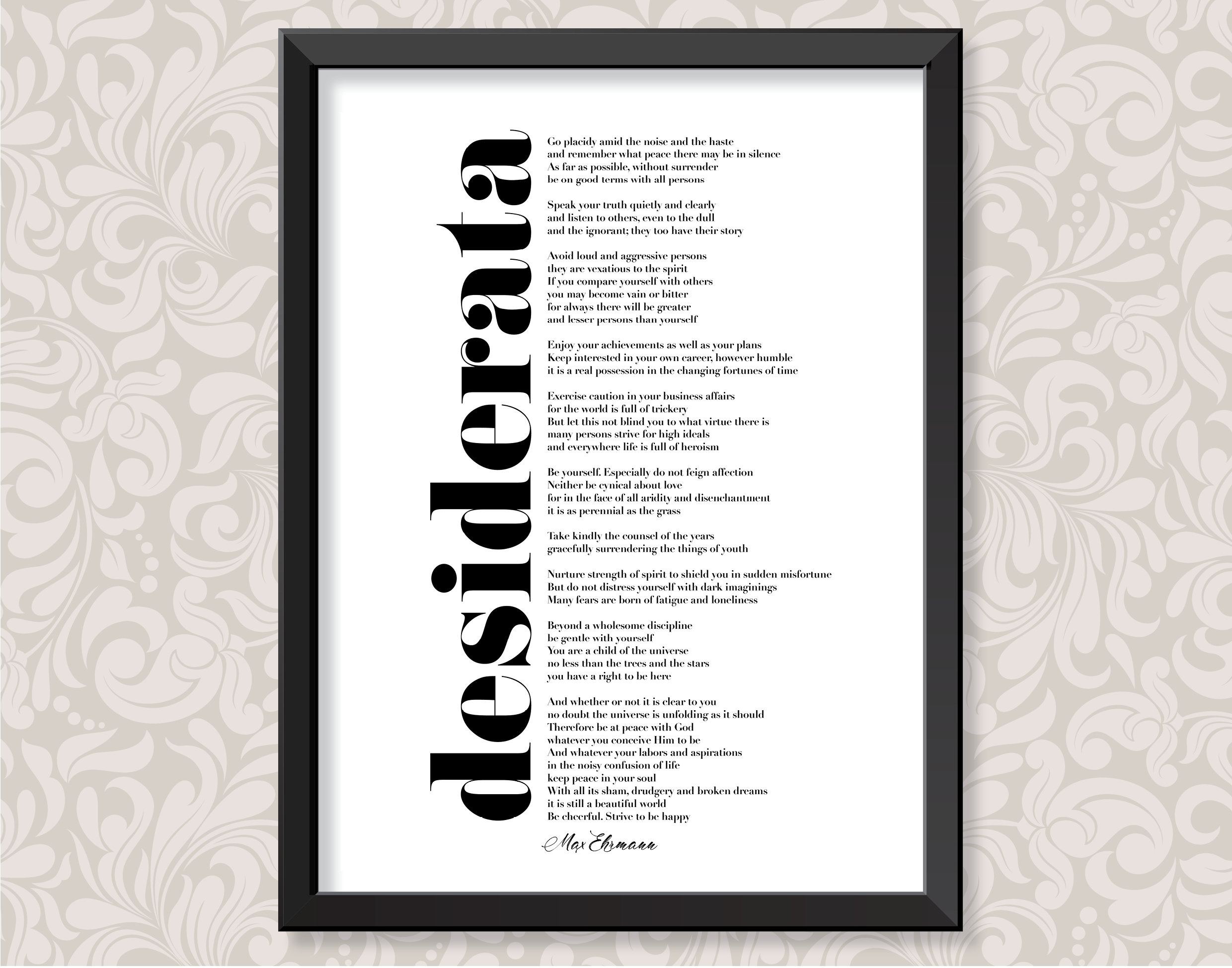 Desiderata 2 Sizes: A4 and A3 - Etsy