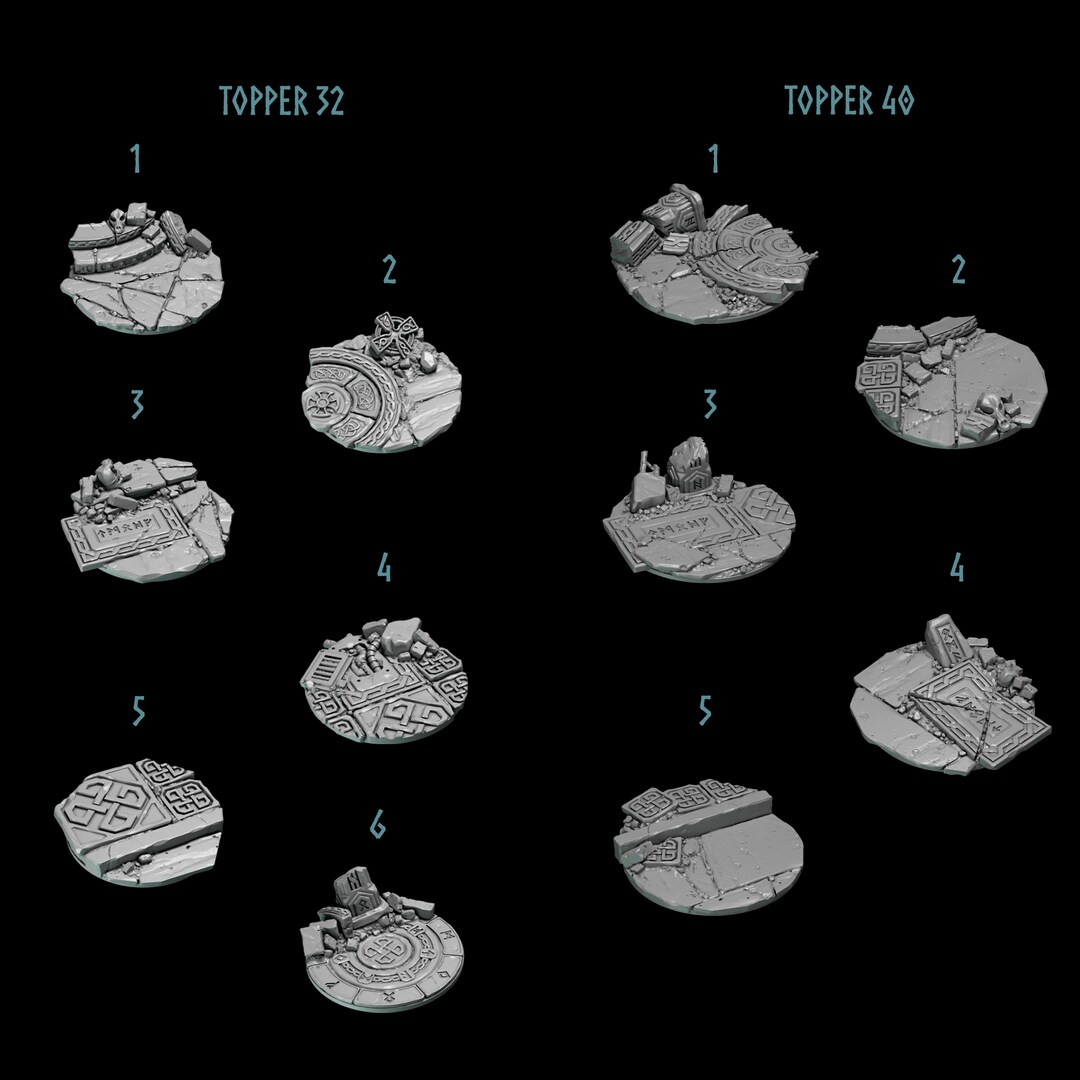 Viking / Space Wolves Base Toppers - Etsy