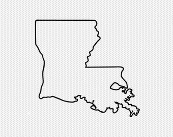 Louisiana outline | Etsy