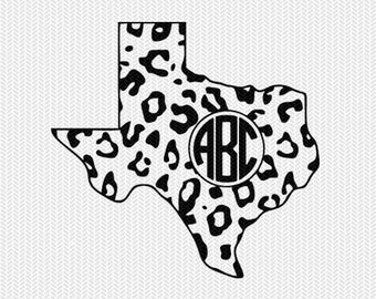 Leopard Print Texas Svg - Etsy