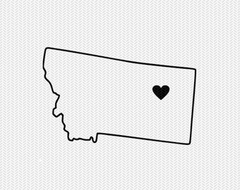 Montana outline | Etsy