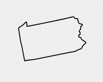 Pennsylvania Outline Svg - Etsy