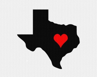 Texas Heart Svg | Etsy