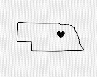 Nebraska Outline | Etsy