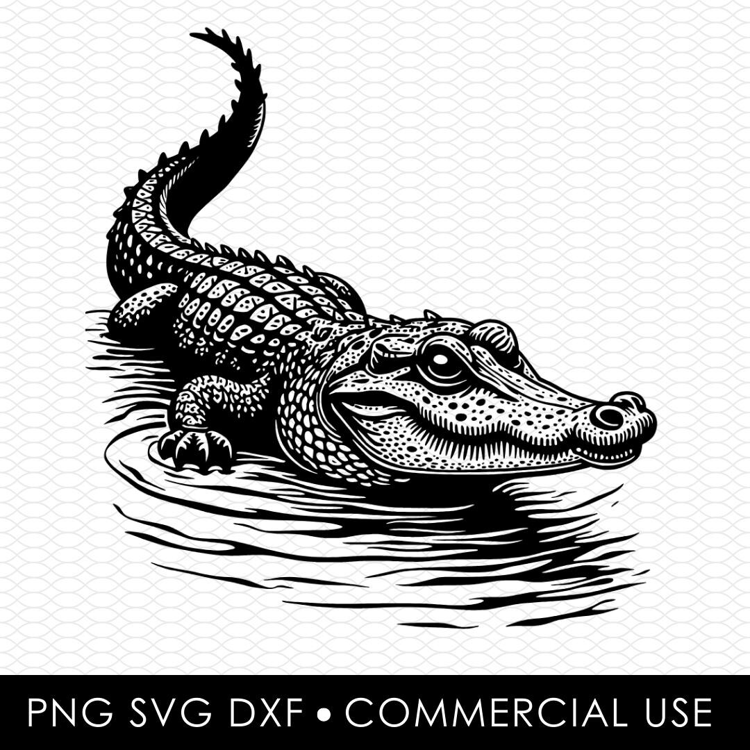 Alligator Svg, Alligator Png, Alligator Cut File, Alligator Dxf ...