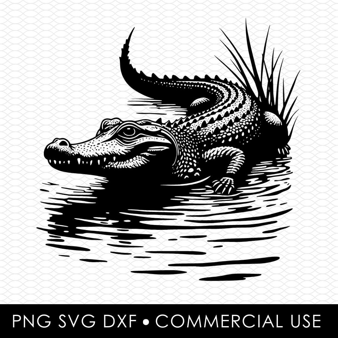 Alligator Svg, Alligator Png, Alligator Cut File, Alligator Dxf ...