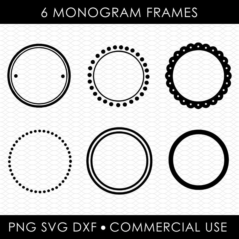 Monogram Frame Svg - Etsy