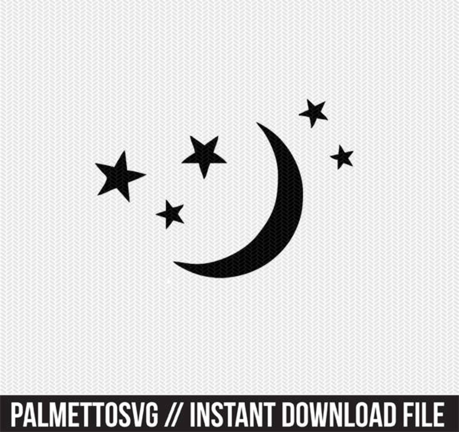 Moon and Stars Svg Moon Svg Stars Svg Silhouette Cameo - Etsy