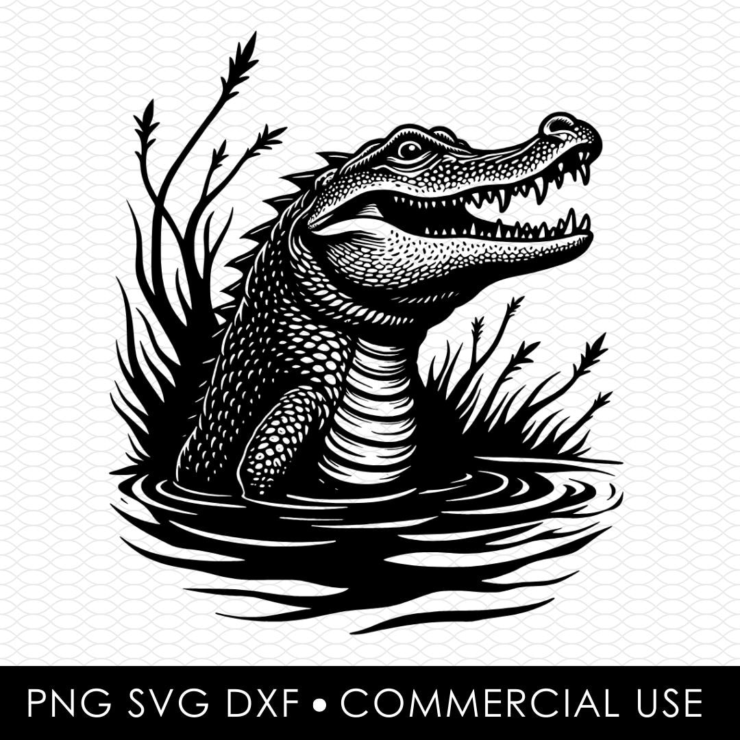 Alligator Svg, Alligator Png, Alligator Cut File, Alligator Dxf ...