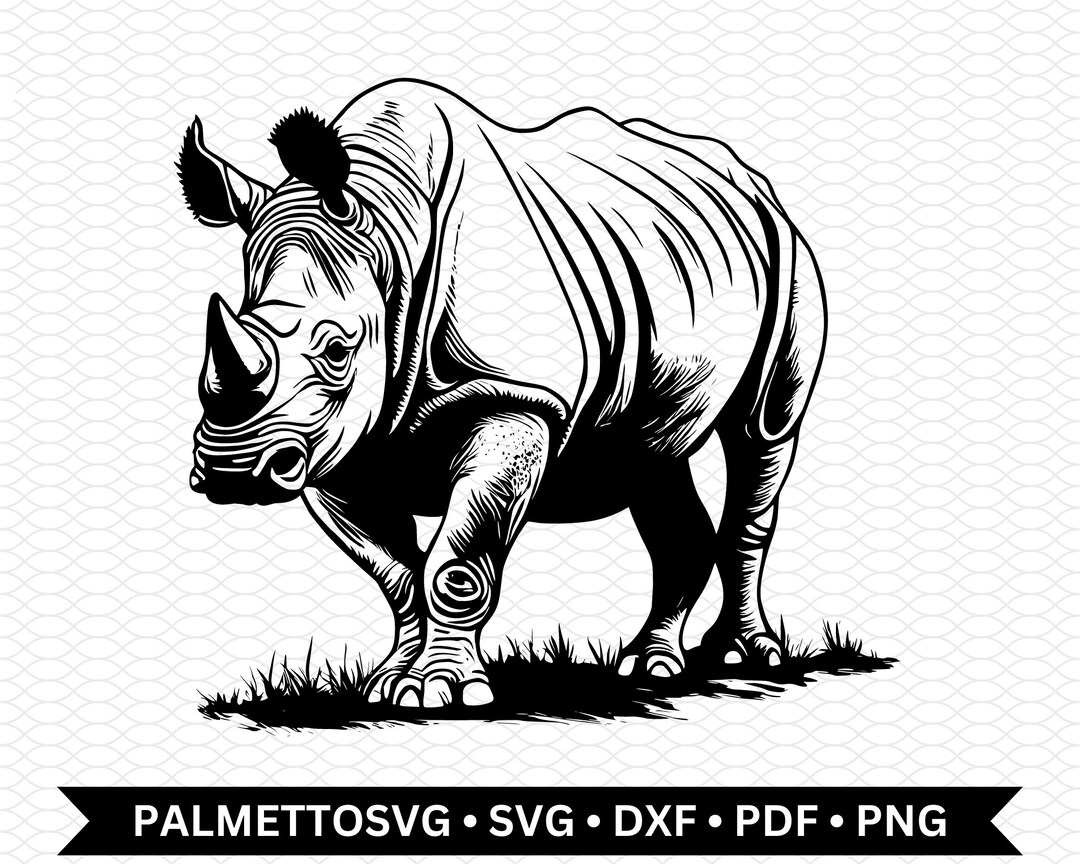 Rhino Svg, Rhino Dxf, Rhino Cut File, Rhino Png, Rhino Clip Art, Cricut ...