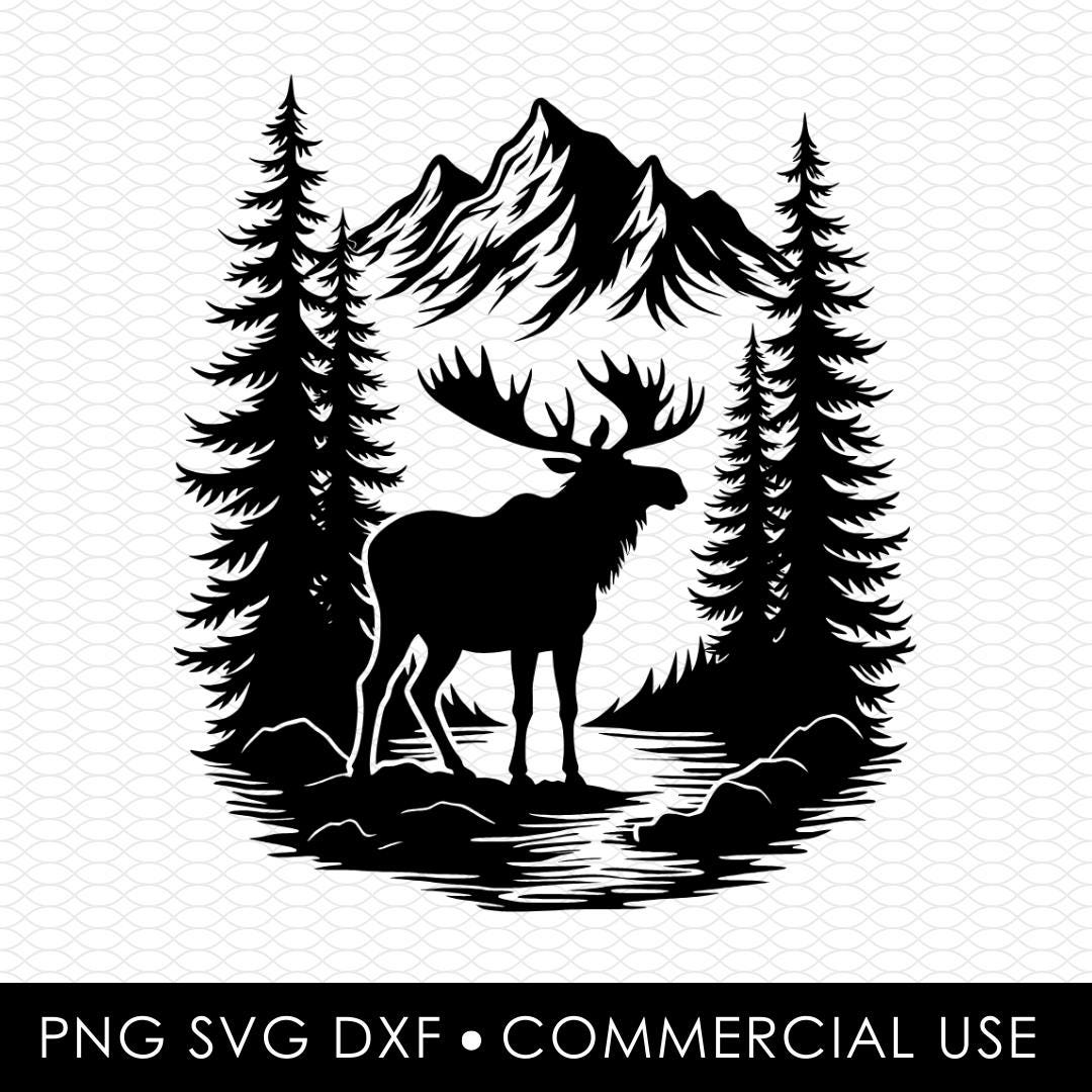 Moose Svg, Moose Png, Moose Dxf, Moose Cut File, Sublimation Designs ...