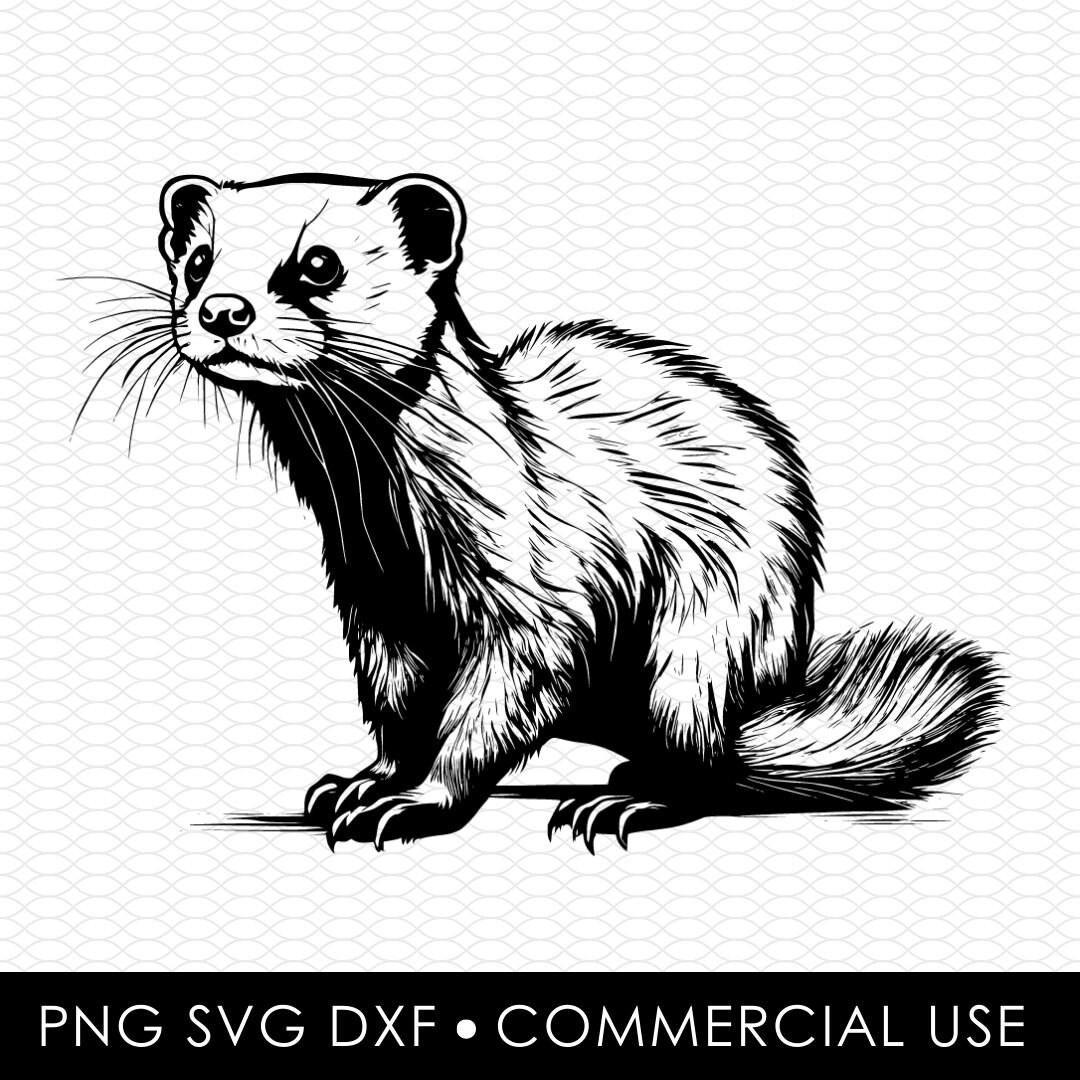 Ferret Svg Dxf Png, Laser Cut File, Sublimation Design, Svg Cut File ...