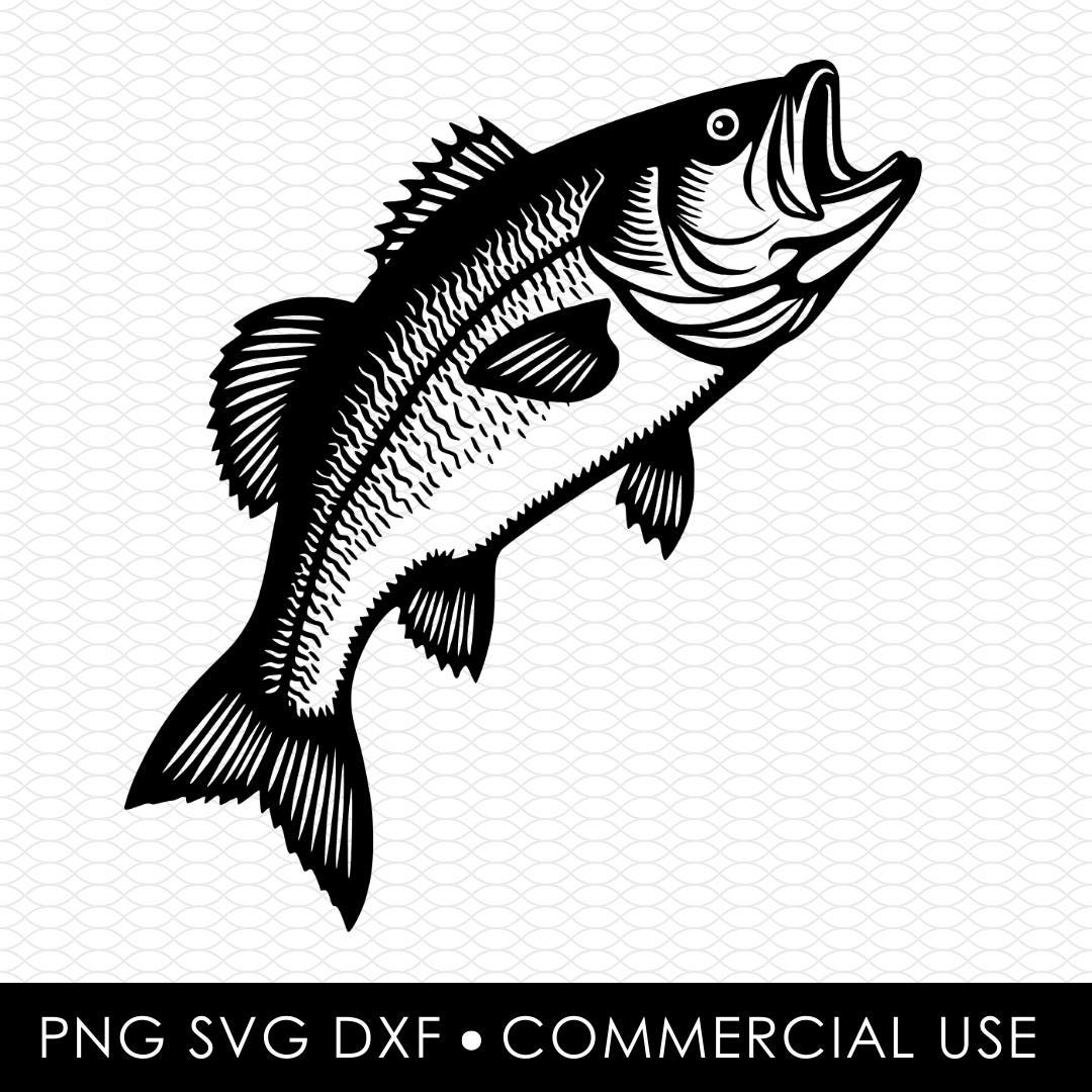 Bass Svg, Bass Png, Bass Png Design, Bass Dxf, Fishing Svg, Sublimation ...