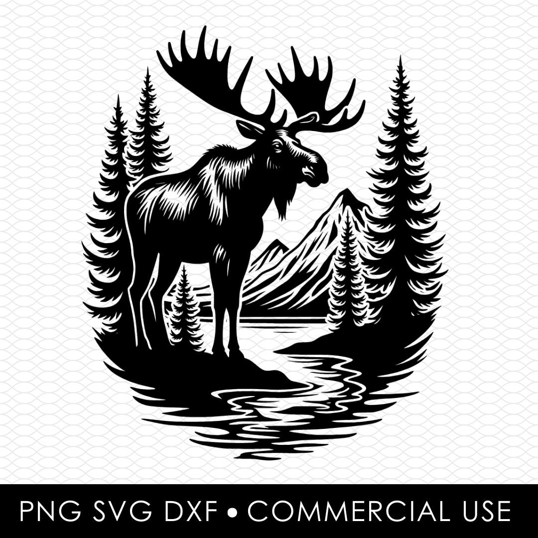 Moose Svg, Moose Png, Moose Dxf, Moose Cut File, Sublimation Designs ...