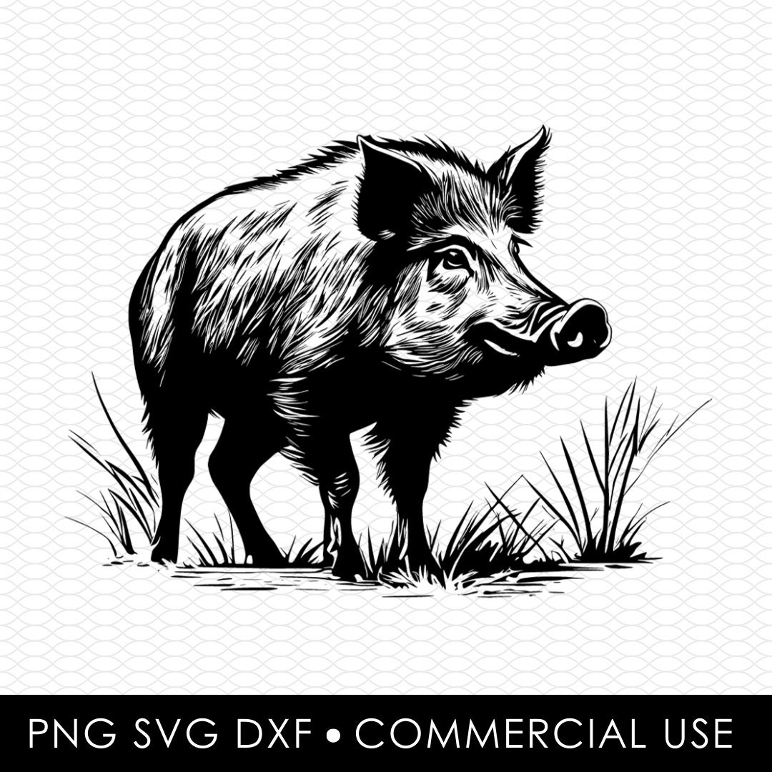 Boar Hunting Svg Dxf Png, Laser Cut File, Sublimation Design, Svg Cut ...