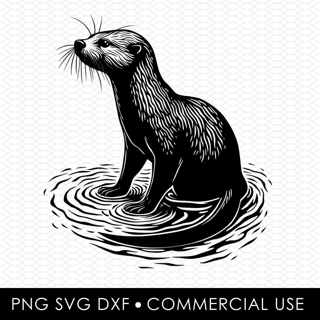 Otter Svg, Otter Png, Otter Dxf, Otter Cut File, Sublimation Designs ...