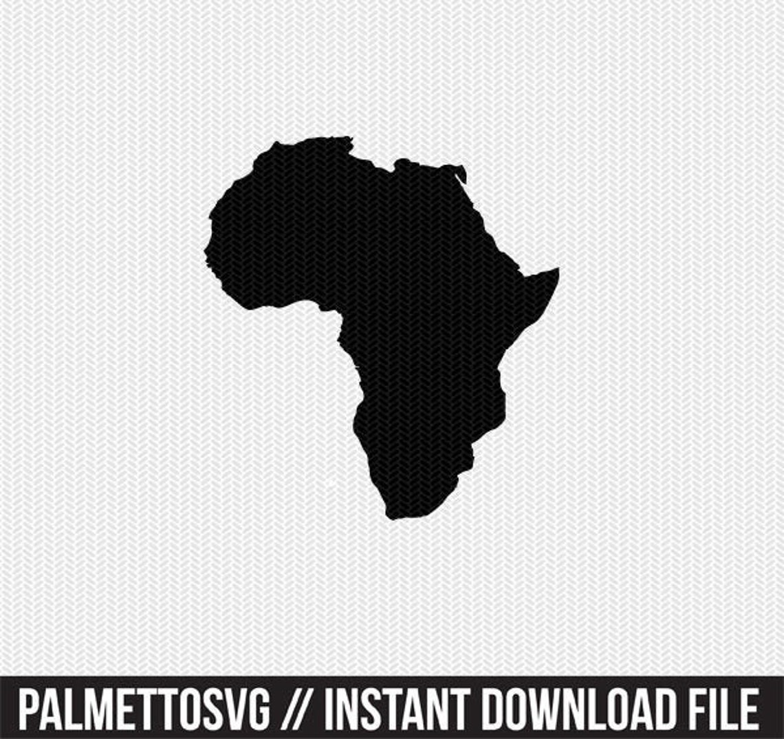 Africa Svg Africa Clip Art Africa Cut File Dxf File - Etsy