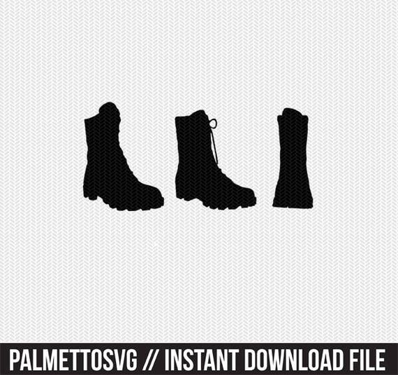 Botas de combate svg botas svg archivo de corte de botas - Etsy México