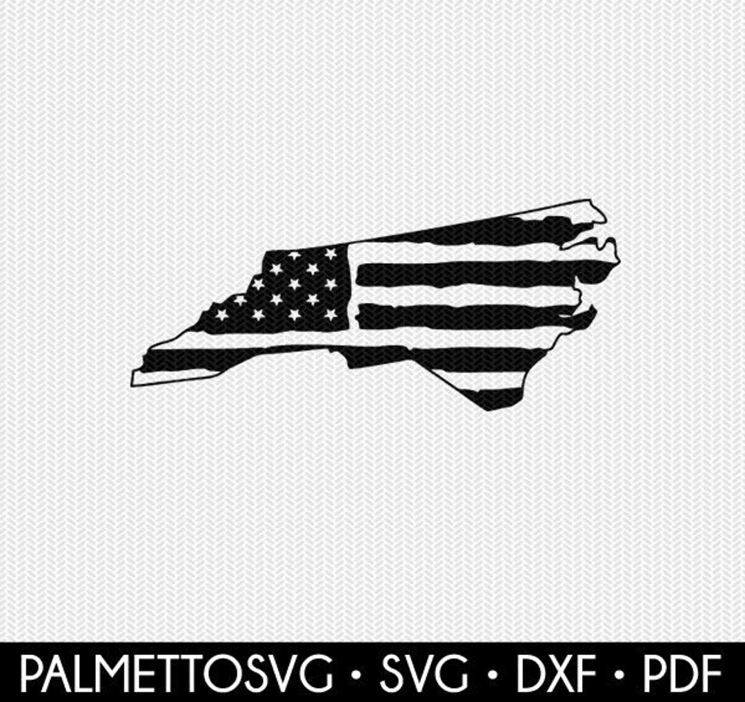 North Carolina Svg, American Flag Svg, North Carolina Cut File, Dxf ...