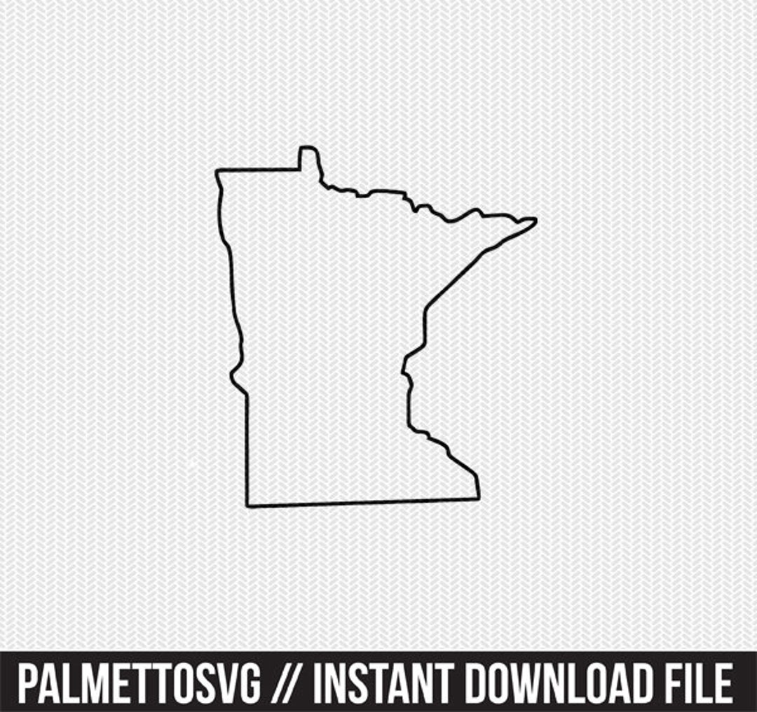 Minnesota Outline Svg, Minnesota Svg, Minnesota Cut File, Minnesota ...