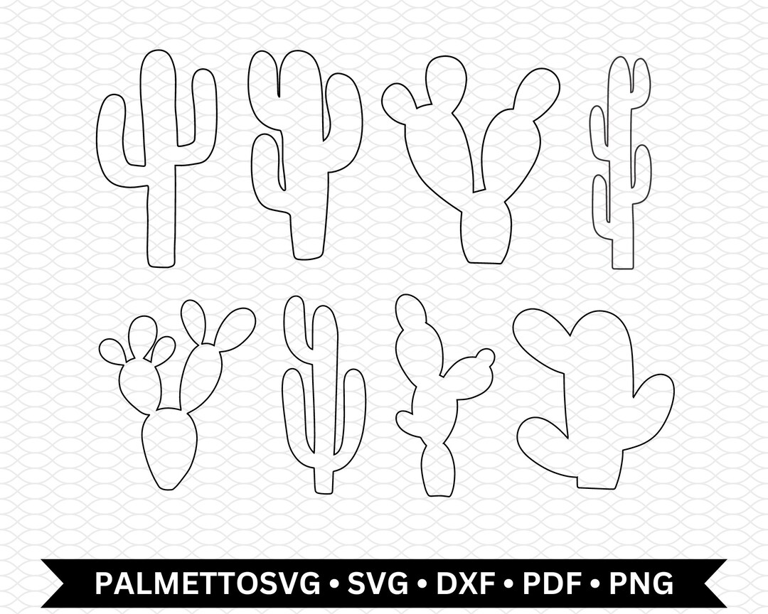 Cactus Svg Cactus Dxf Cactus Cut File Cactus Svg File - Etsy