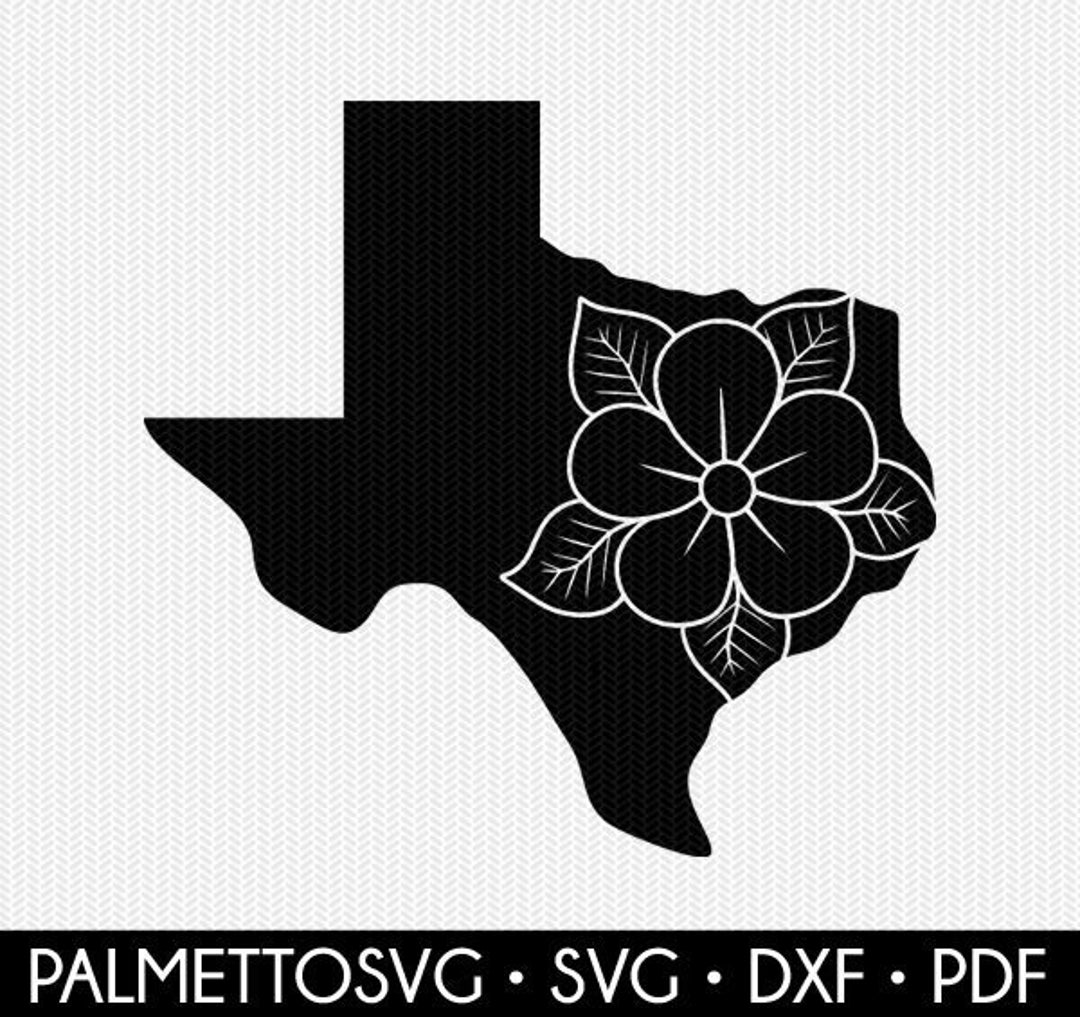 Texas Svg Texas Dxf File Texas Cut File Floral Svg Svg - Etsy