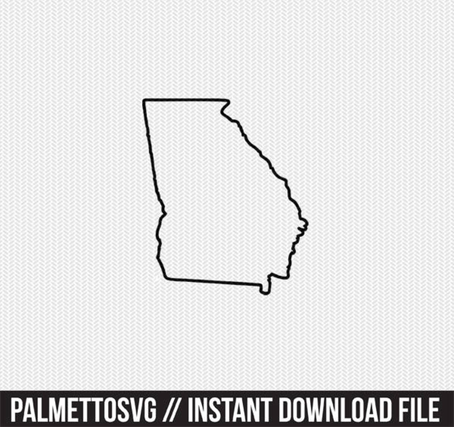 Georgia State Outline Svg Dxf File Stencil Monogram Frame | Etsy