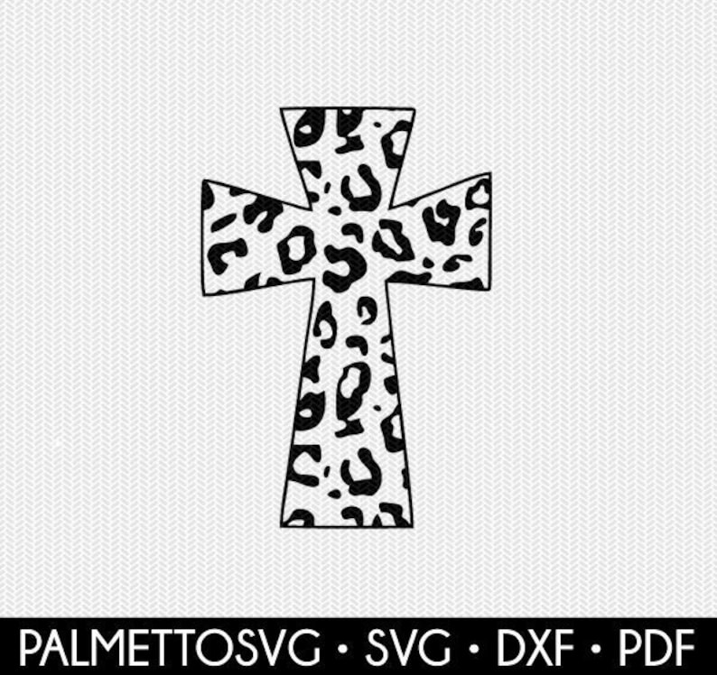Leopard Print Cross Svg Dxf Png, Laser Cut File, Sublimation Design ...