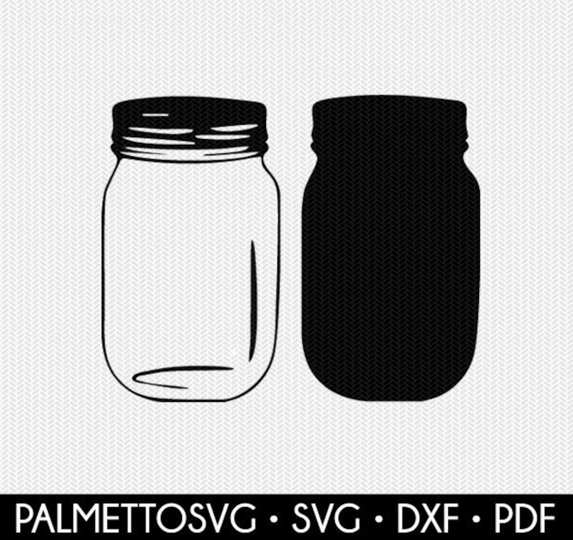 Mason Jar Svg Mason Jar Dxf Mason Jar Cut File Mason Jar - Etsy