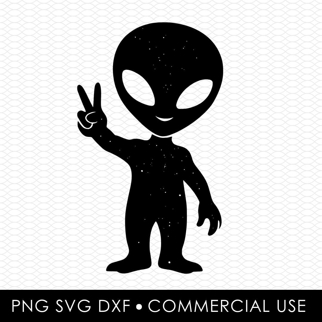 Alien Peace Sign Svg Png, Alien Svg, Alien Png, Svg Designs, Laser Cut ...
