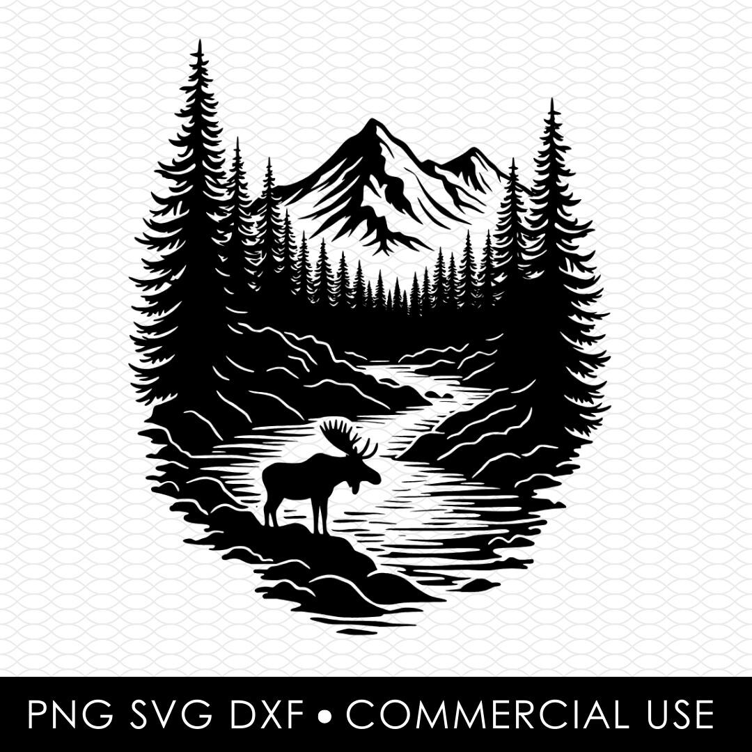 Moose Svg, Moose Png, Moose Dxf, Moose Cut File, Sublimation Designs ...