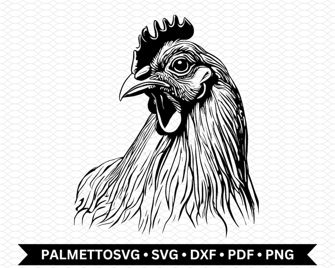 Chicken Svg, Chicken Cut File, Chicken Clip Art, Chicken Dxf, Dxf File ...