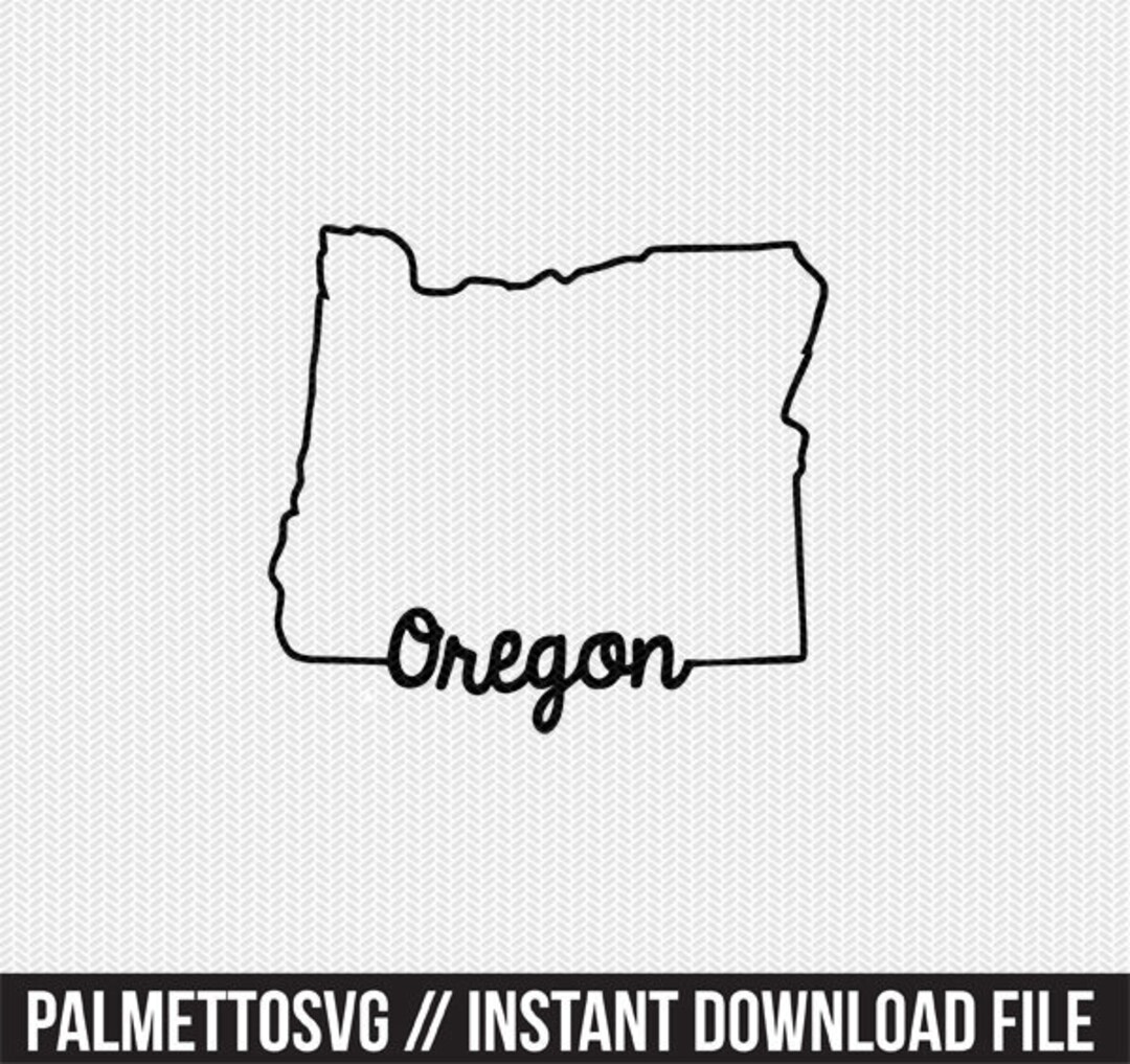 Oregon Svg, Oregon Dxf File, Oregon Cut File, Oregon Outline Svg ...