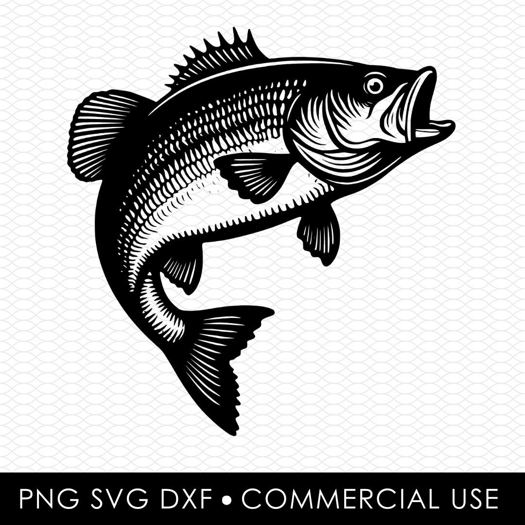 Bass Svg, Bass Png, Bass Png Design, Bass Dxf, Fishing Svg, Sublimation ...