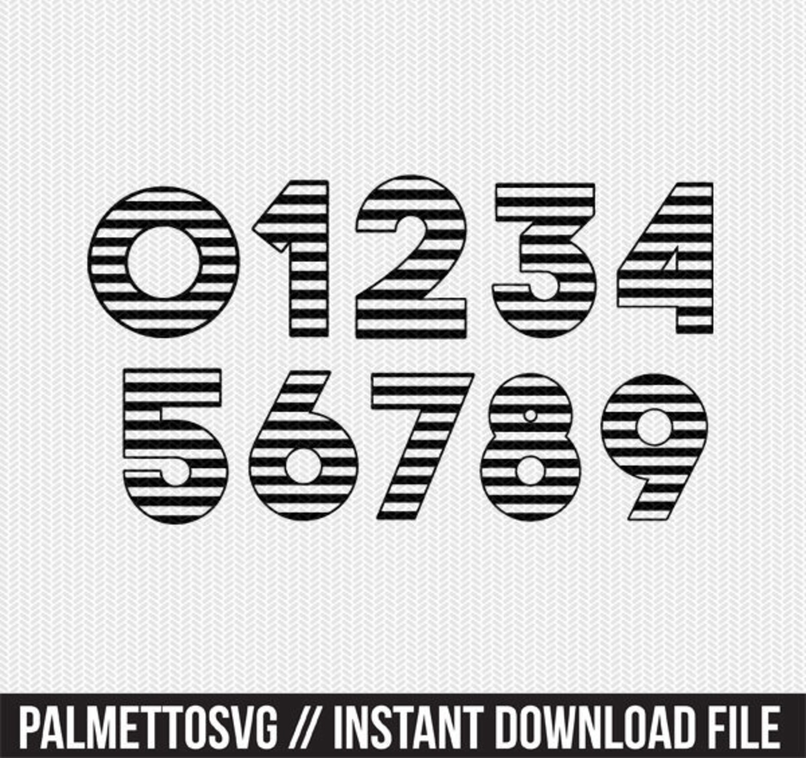 Stripe Numbers Zahlen 0-9 svg svg Dateien für Cricut Clip - Etsy.de