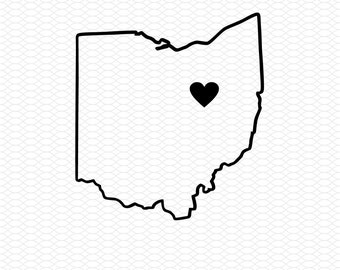 Ohio Heart SVG - Etsy