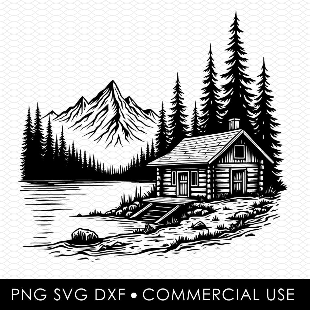 Cabin Svg, Cabin Png, Cabin Cut File, Cabin Dxf, Cabin Laser Cut File ...