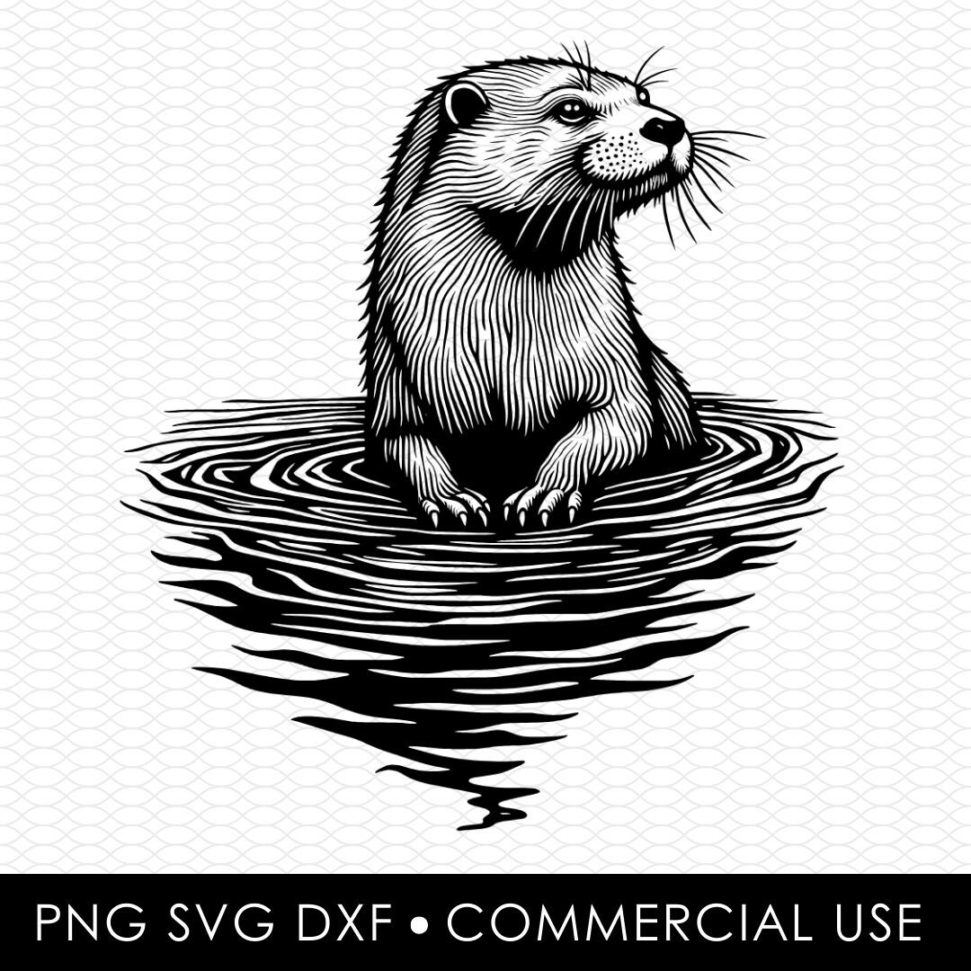 Otter Svg, Otter Png, Otter Dxf, Otter Cut File, Sublimation Designs ...