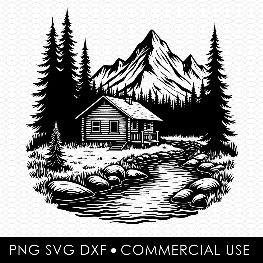 Cabin Svg, Cabin Png, Cabin Cut File, Cabin Dxf, Cabin Laser Cut File ...