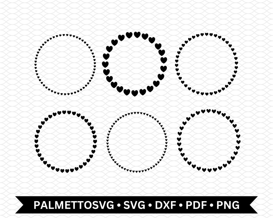 Heart Monogram Frame Svg Monogram Svg Monogram Dxf Monogram Etsy