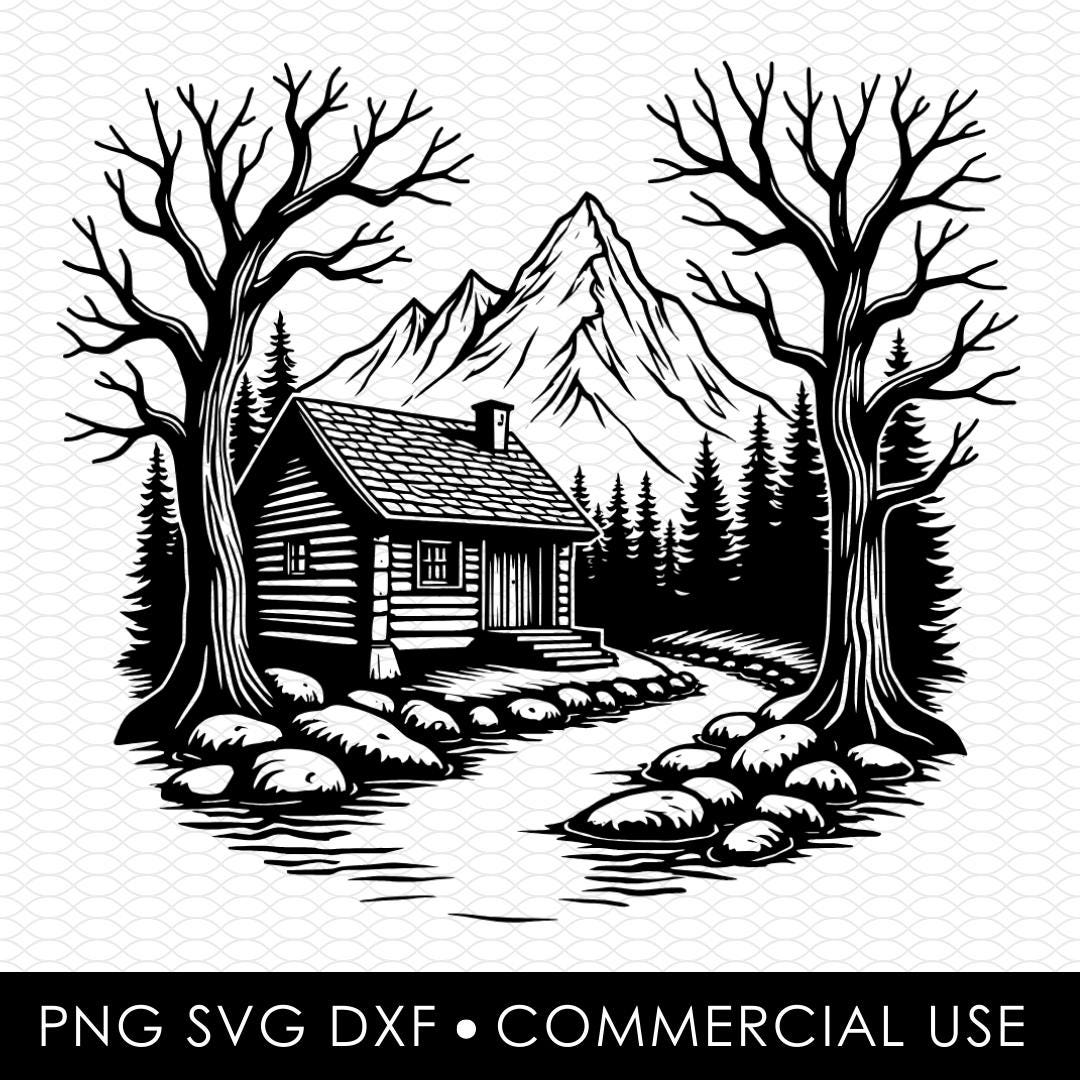 Cabin Svg, Cabin Png, Cabin Cut File, Cabin Dxf, Cabin Laser Cut File ...