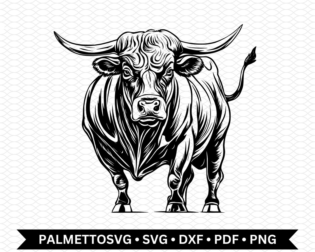 Bull Svg, Bull Dxf, Bull Cut File, Bull Clip Art, Bull Png, Svg Files ...