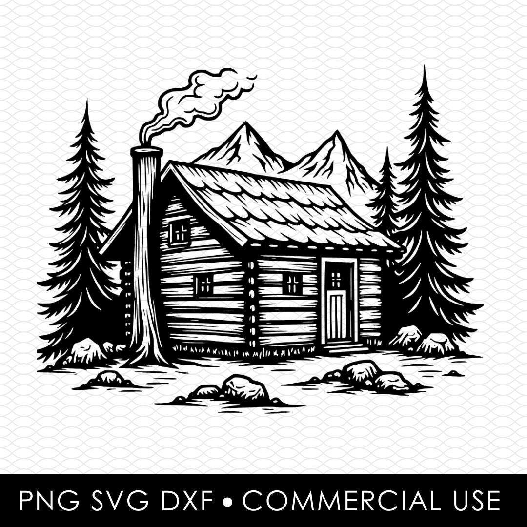 Cabin Svg, Cabin Png, Cabin Cut File, Cabin Dxf, Cabin Laser Cut File ...