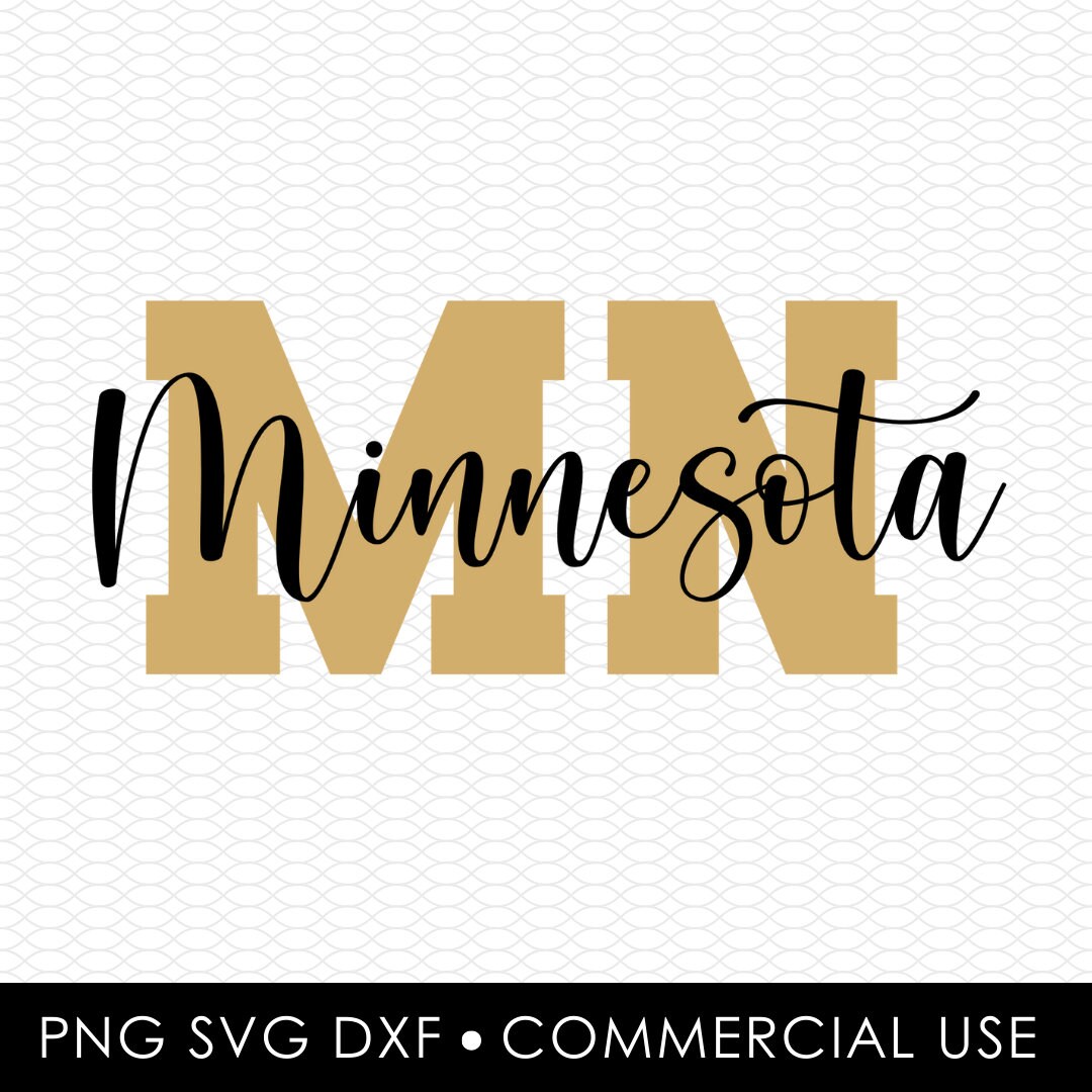 Minnesota Svg Dxf Png, Laser Cut File, Sublimation Design, Svg Cut File ...