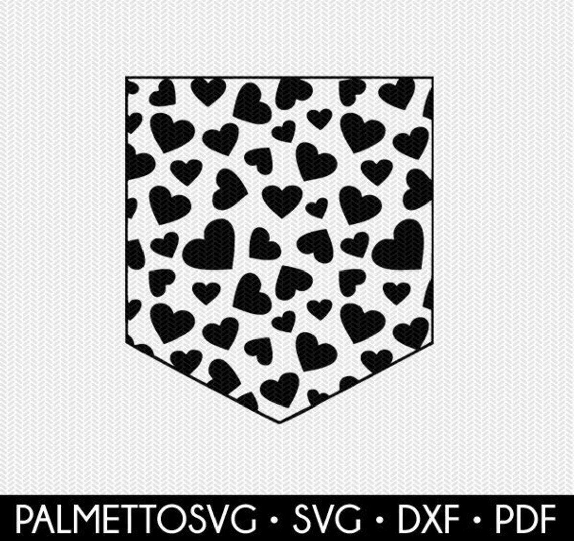 Heart Pocket Svg Heart Svg Pocket Svg Pocket Template Svg - Etsy