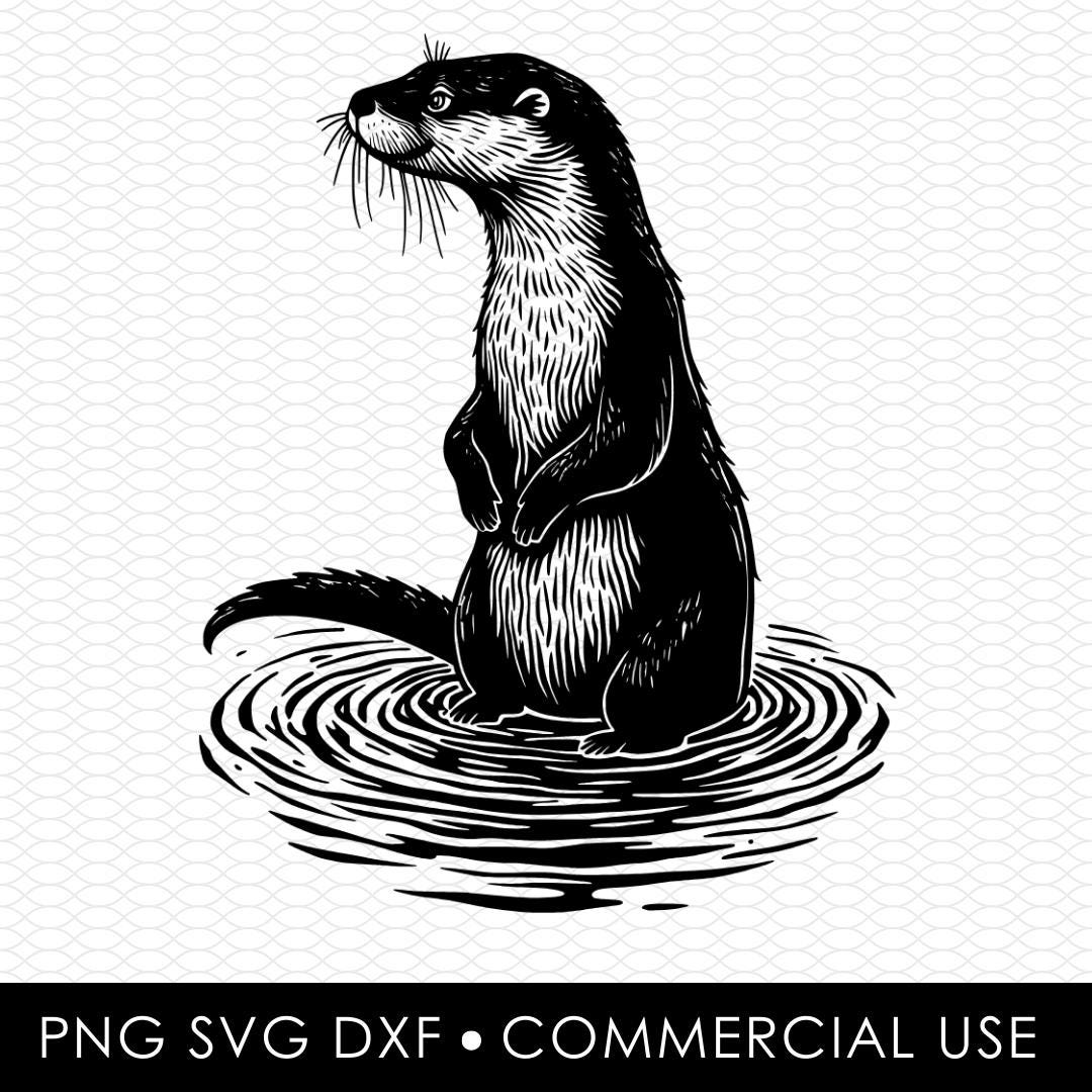 Otter Svg, Otter Png, Otter Dxf, Otter Cut File, Sublimation Designs ...