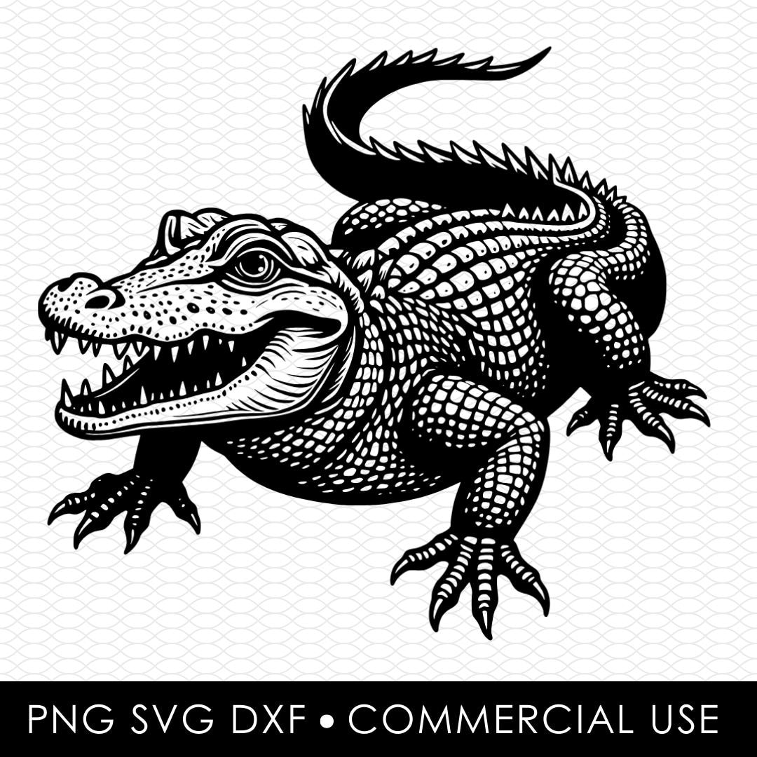 Alligator Svg, Alligator Png, Alligator Cut File, Alligator Dxf ...